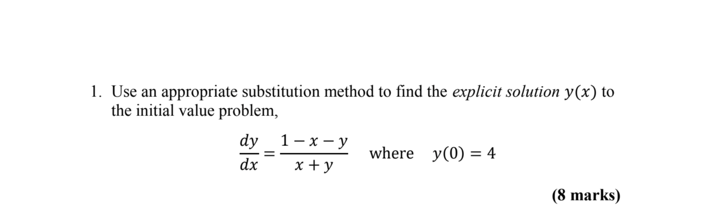 Solved Use an appropriate substitution method to find the | Chegg.com