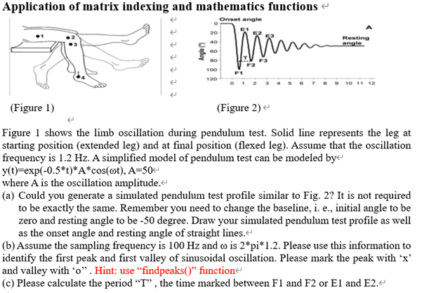 Application of matrix indexing and mathematics | Chegg.com