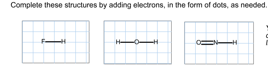 Solved Complete these structures by adding electrons, in | Chegg.com