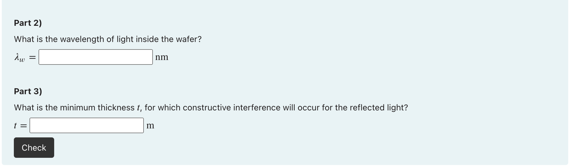 Solved Question: A thin wafer of a solid with a refractive | Chegg.com