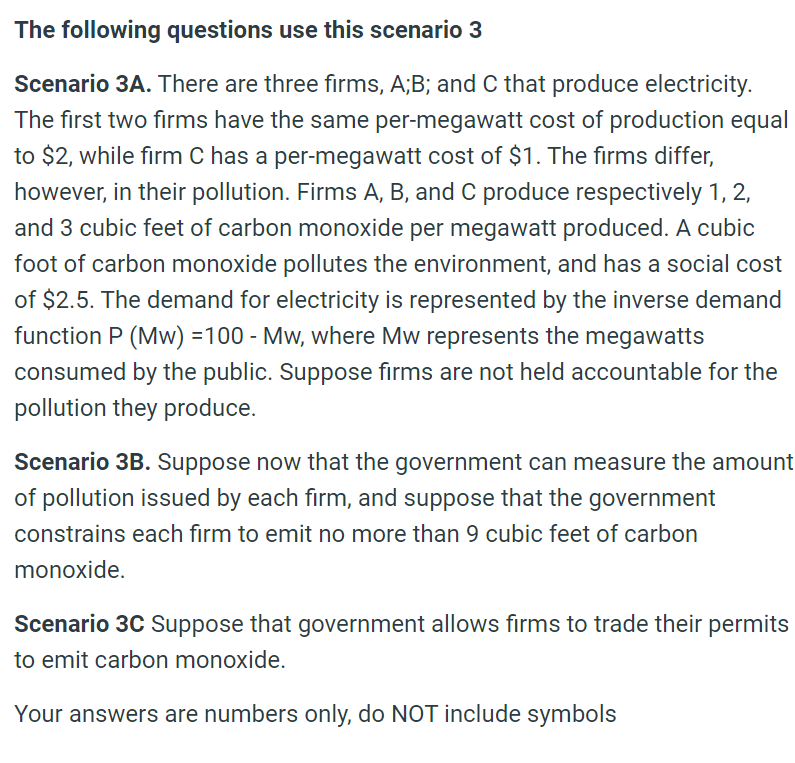 Solved The following questions use this scenario 3 Scenario | Chegg.com