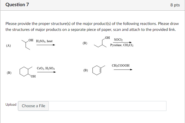 Solved Question 7 8 pts Please provide the proper | Chegg.com