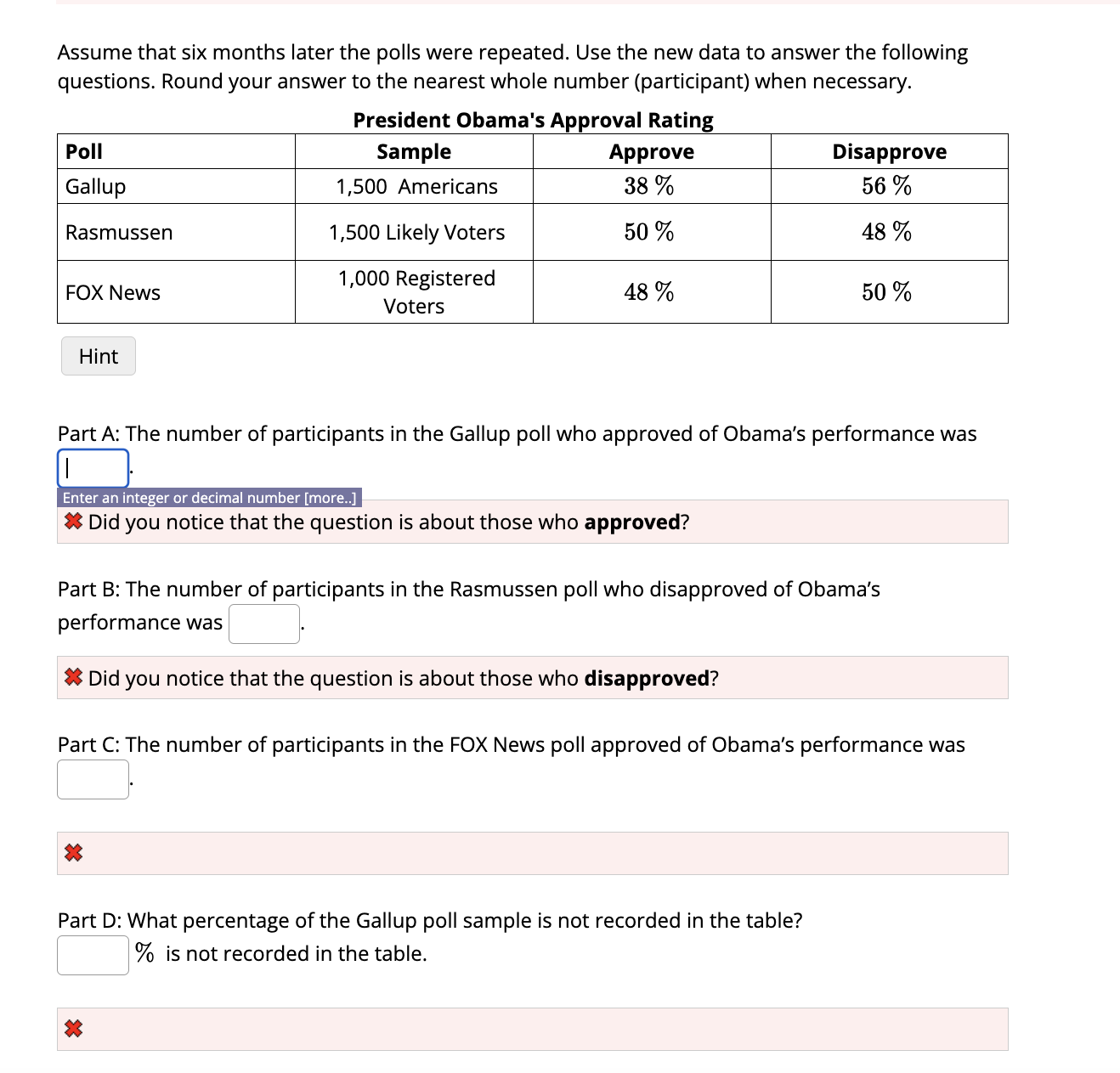 Solved Assume that six months later the polls were repeated. | Chegg.com