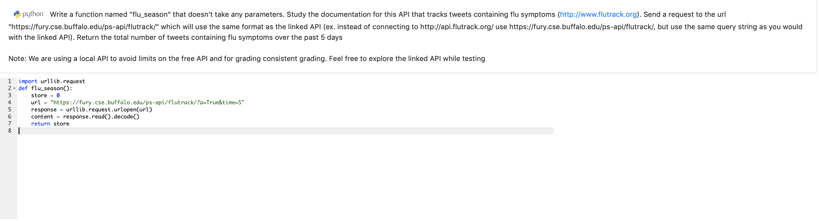 python Write a function named "flu_season" that | Chegg.com