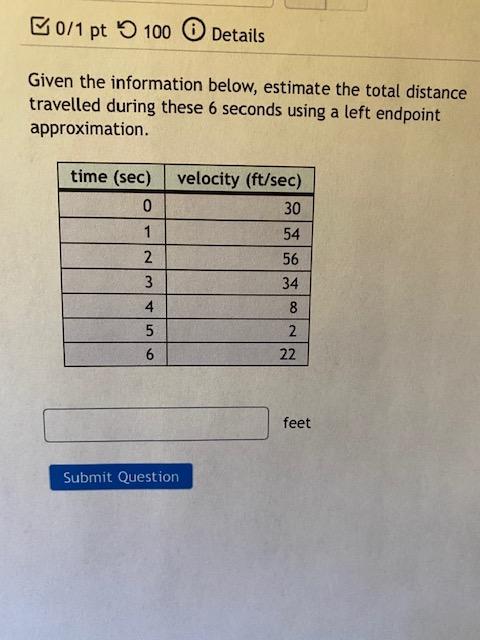 Solved 0/1 pt100 Details Given the information below, | Chegg.com