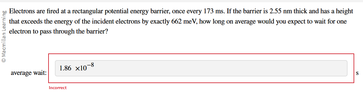Solved Electrons are fired at a rectangular potential energy | Chegg.com