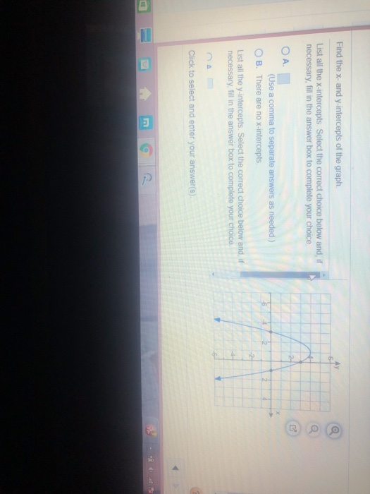 Solved Find the x- and y-intercepts of the graph. List all | Chegg.com
