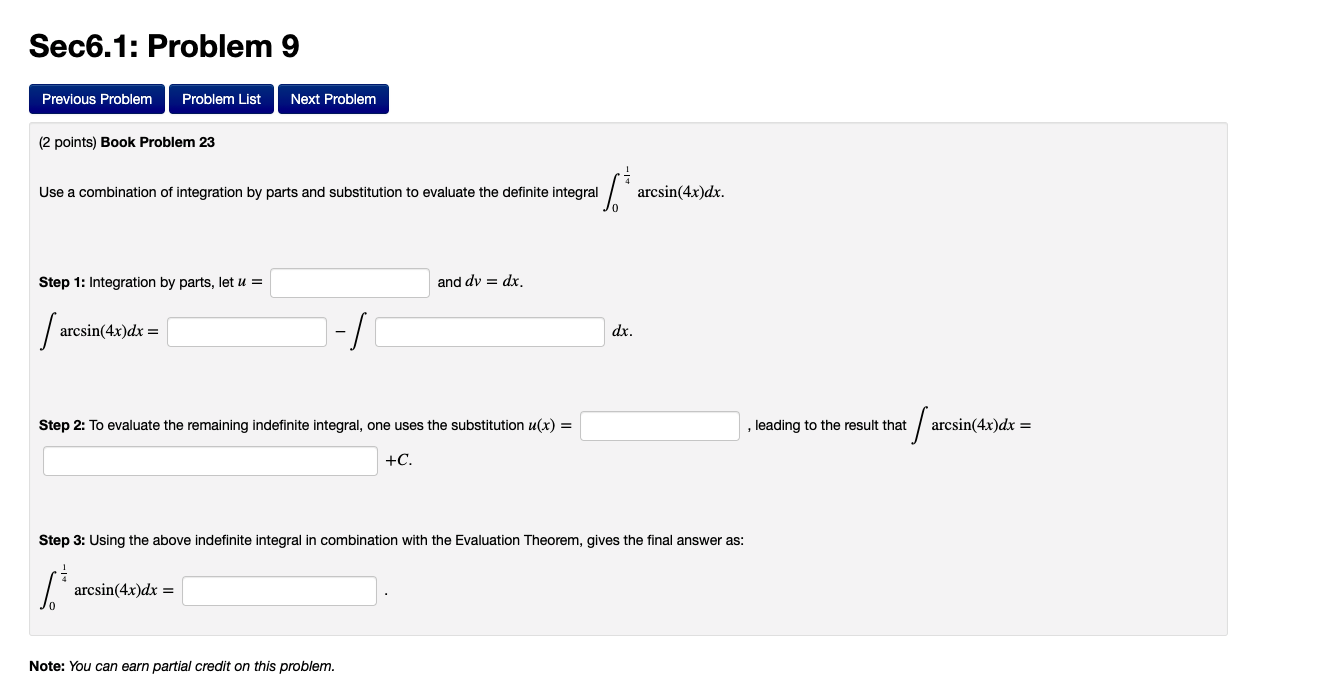Solved Sec6.1: Problem 9 Previous Problem Problem List Next | Chegg.com