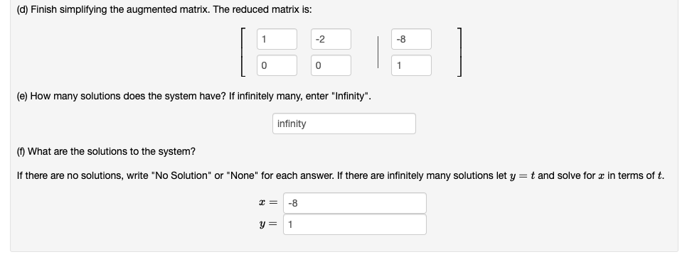 Solved Solve the following system using augmented matrix | Chegg.com