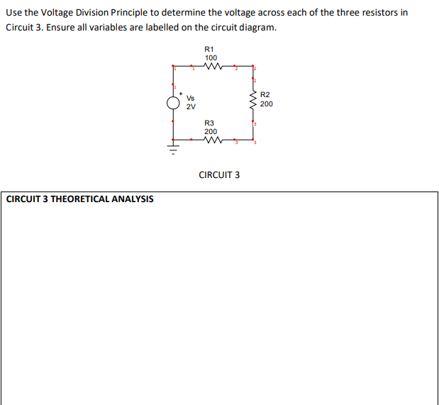 Solved Use the Voltage Division Principle to determine the | Chegg.com