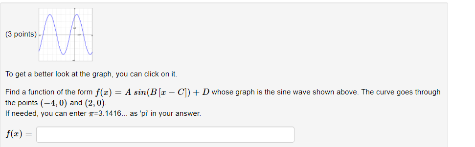 Solved (3 points) NA To get a better look at the graph, you | Chegg.com