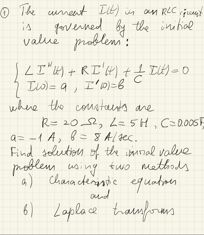 Solved С C 2 ☺ The current Ilt) in an RLC corcent is | Chegg.com Solved С C 2 ☺ The current Ilt) in an RLC corcent is | Chegg.com
