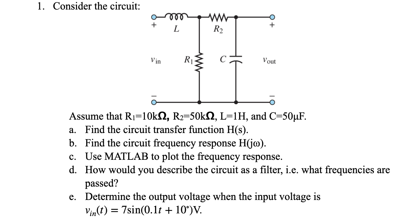 Solved Consider the circuit:Assume that | Chegg.com
