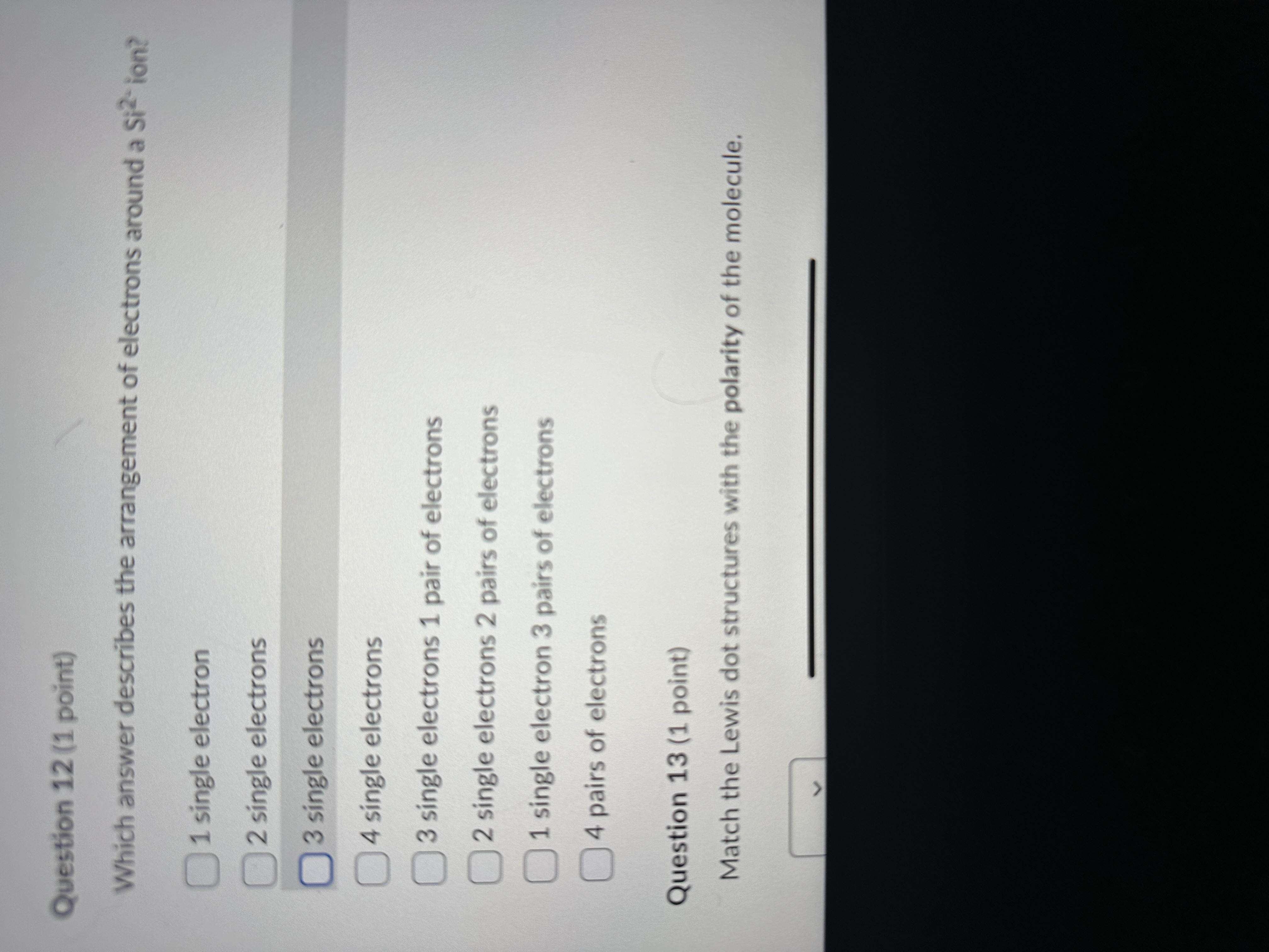 Solved Which answer describes the arrangement of electrons | Chegg.com