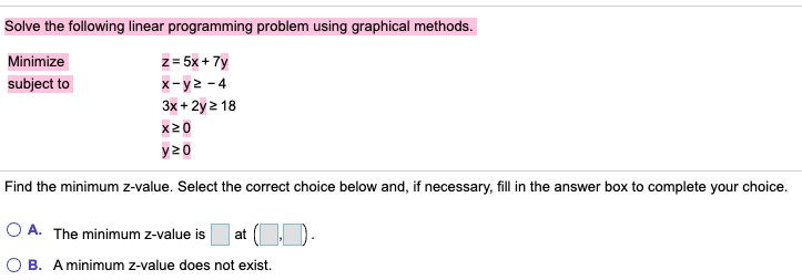 Solved Solve the following linear programming problem using | Chegg.com