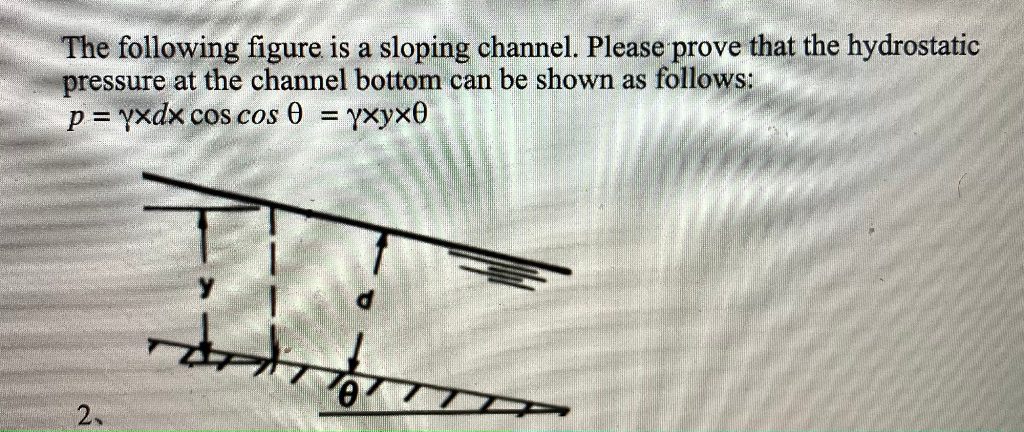 Solved The following figure is a sloping channel. Please | Chegg.com