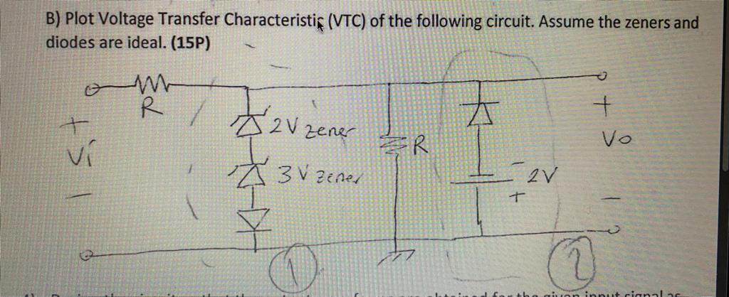 Solved B) ﻿Plot Voltage Transfer Characteristic (VTC) ﻿of | Chegg.com