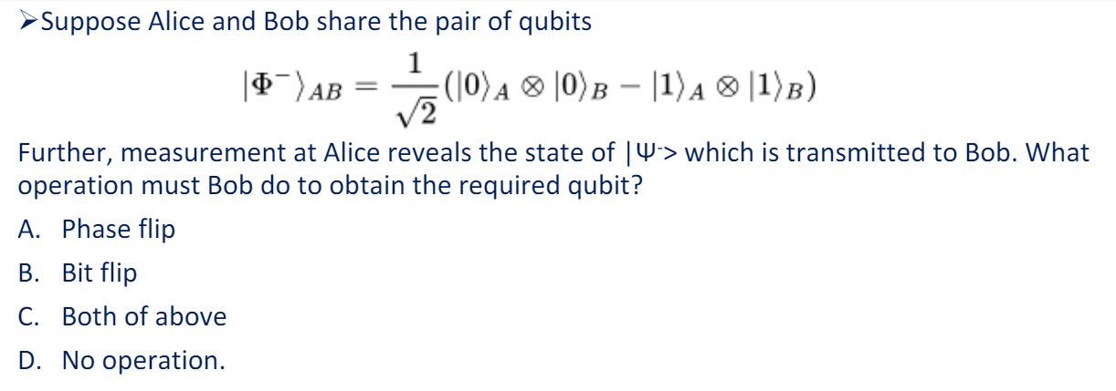 Solved > ﻿Suppose Alice and Bob share the pair of | Chegg.com