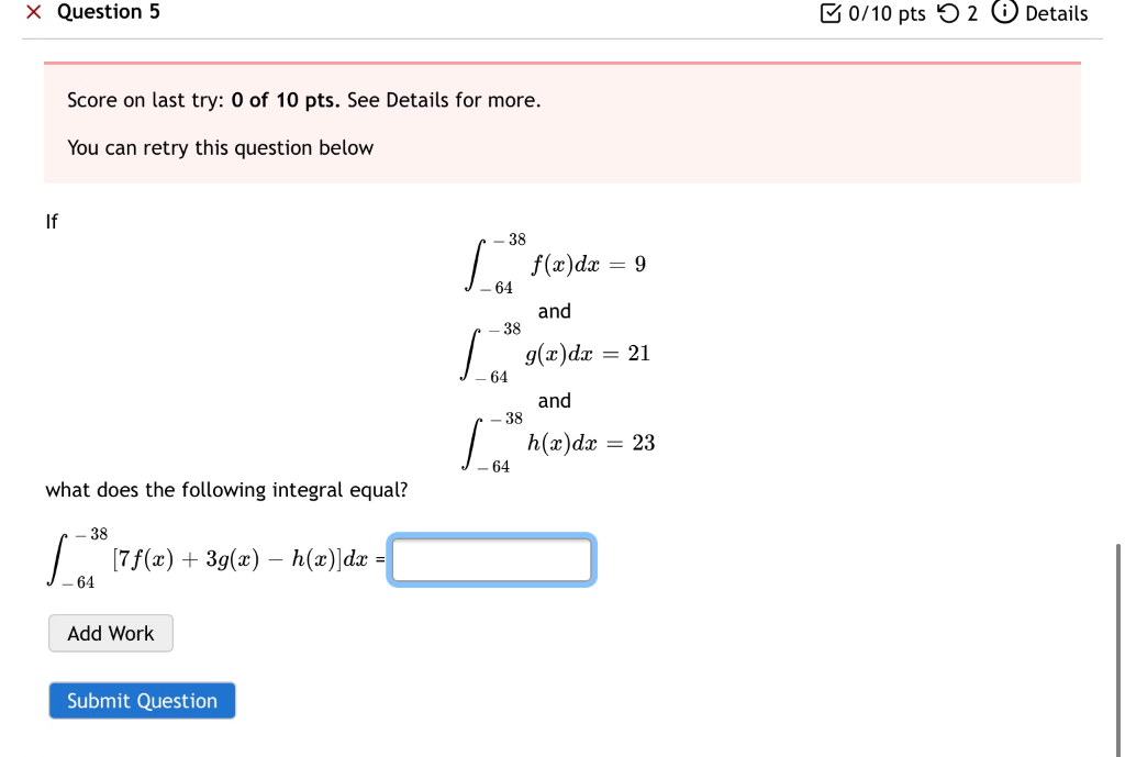 Solved x Question 5 B0/10 pts 5 2 0 Details Score on last | Chegg.com Solved x Question 5 B0/10 pts 5 2 0 Details Score on last | Chegg.com