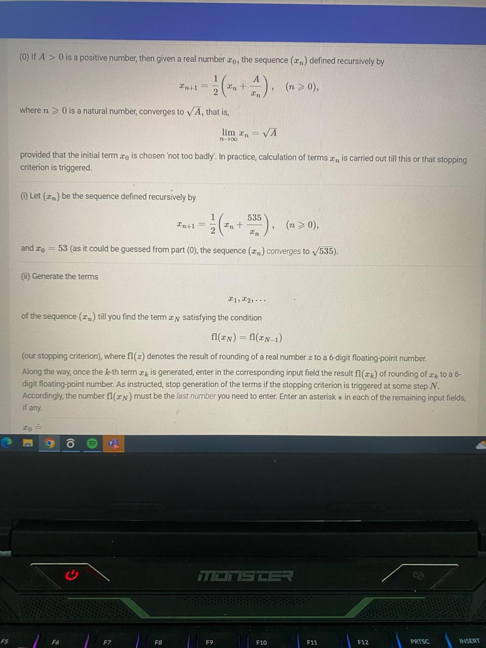 (0) If A>0 is a positive number, then given a real | Chegg.com