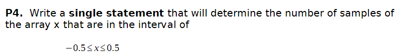 Solved P4. Write a single statement that will determine the | Chegg.com