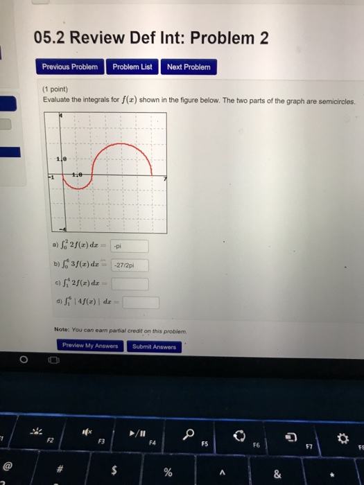 Solved 05.2 Review Def Int: Problem 3 Previous Problem | Chegg.com