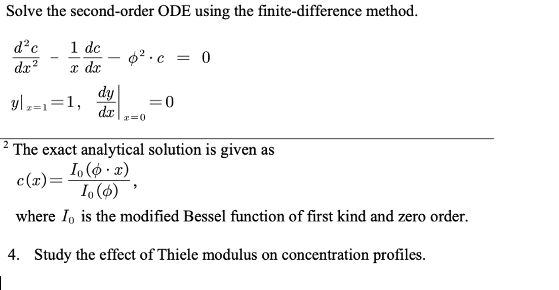 Solve the second-order ODE using the | Chegg.com