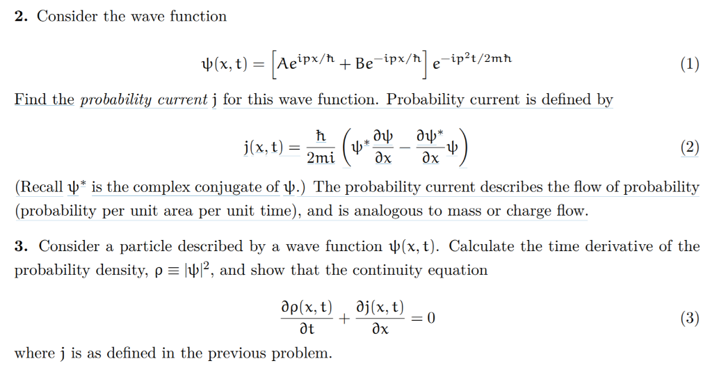 Solved 2. Consider the wave function Find the probability | Chegg.com