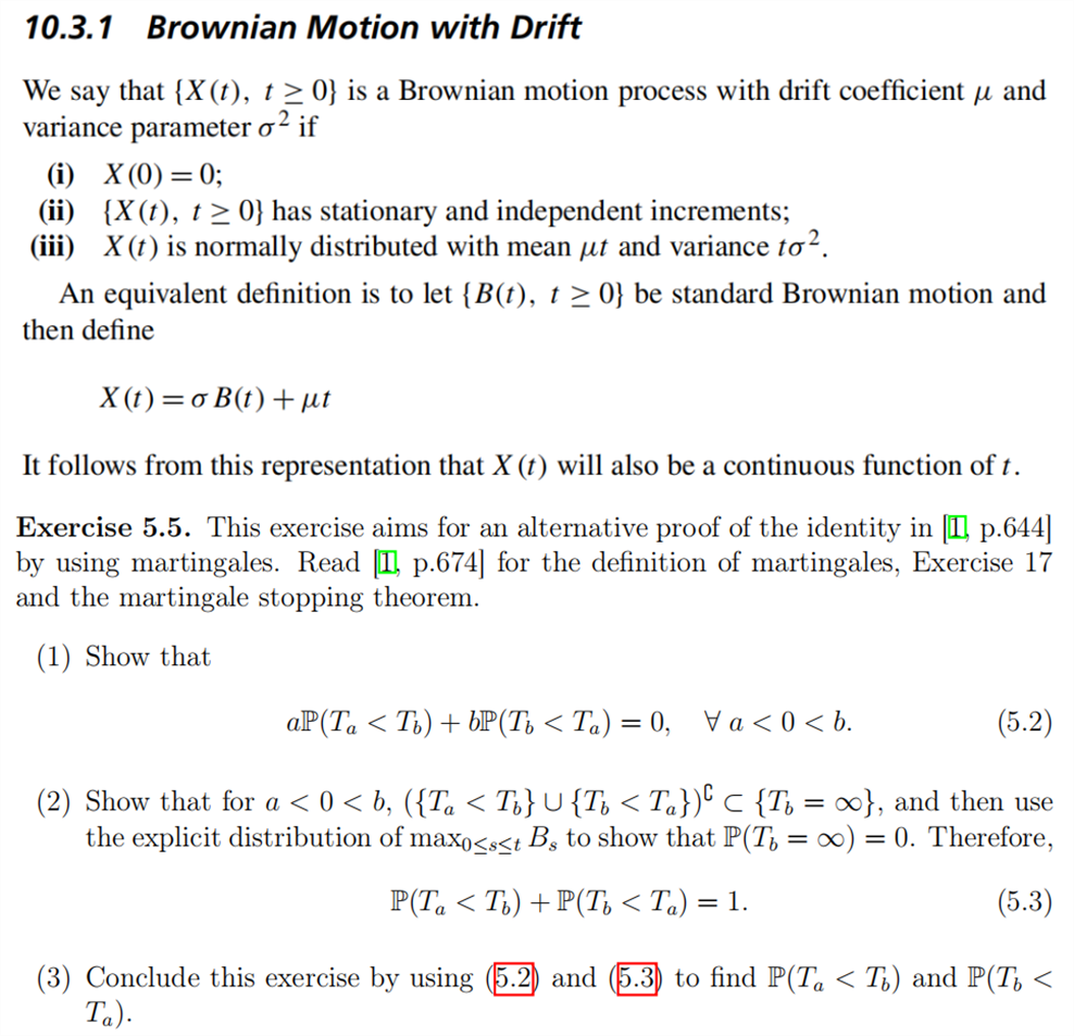 10.3.1 Brownian Motion with Drift We say that {X(t), | Chegg.com