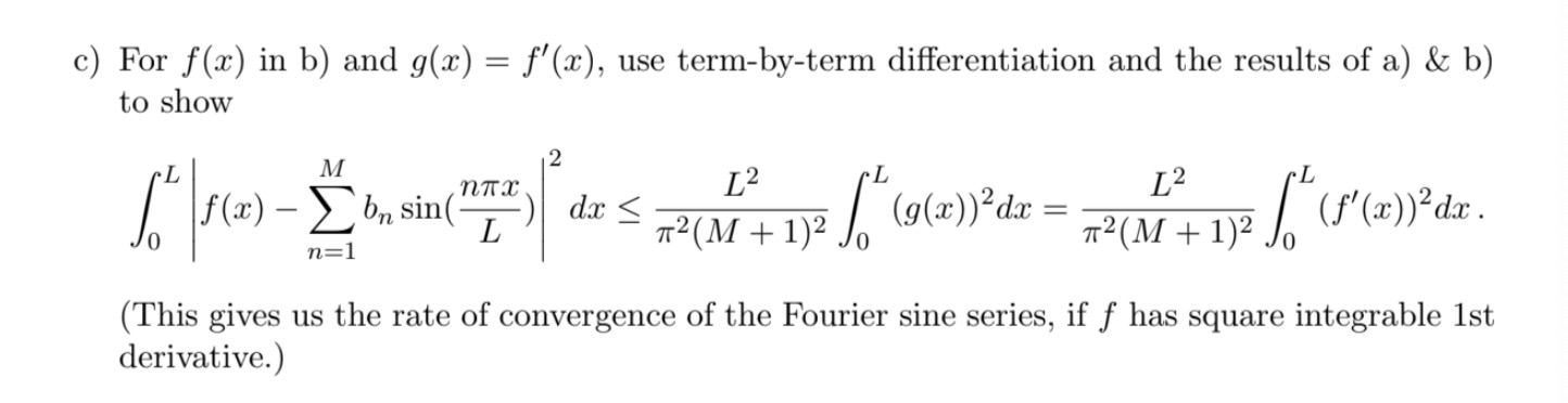 Solved a) Use Parseval's identity for the generalized | Chegg.com