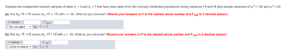 Solved Suppose two independent random samples of sizes n1-9 | Chegg.com