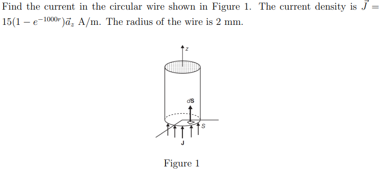 Solved Find the current in the circular wire shown in Figure | Chegg.com