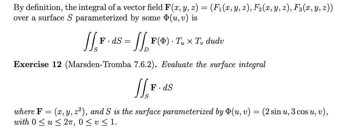 Solved By definition, the integral of a vector field | Chegg.com