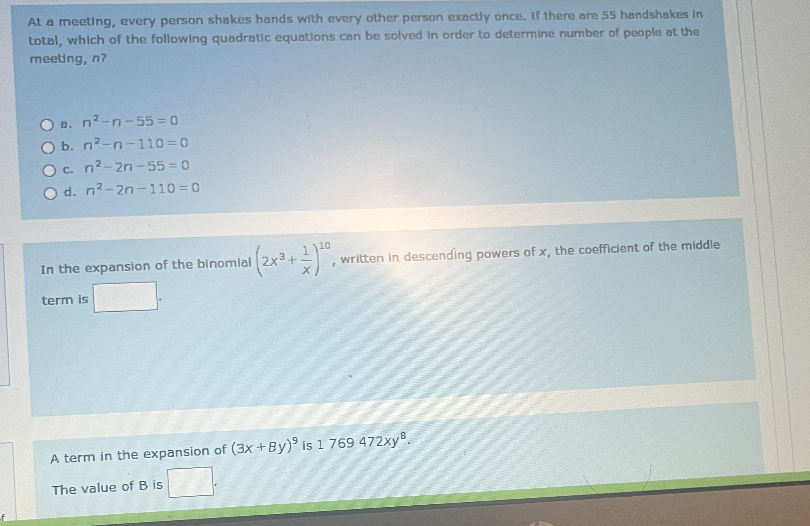 Solved At a meeting, every person shakes hands with every | Chegg.com