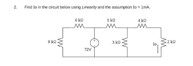 Solved 2. Find 10 in the circuit below using Linearity and | Chegg.com