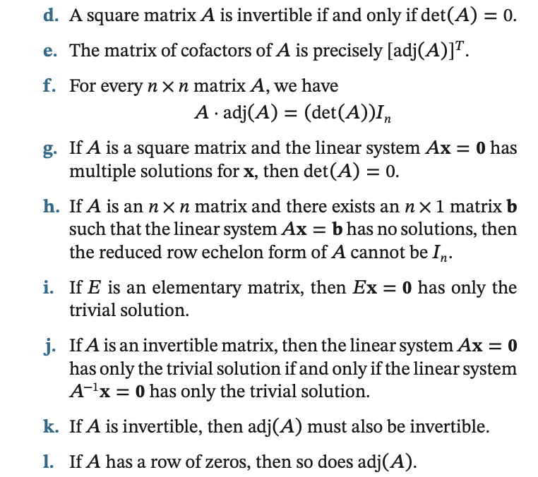 Solved True-False Exercises TF. In parts (a)-(1) determine | Chegg.com