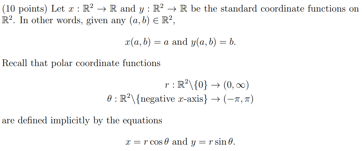 Solved (10 points) Let x : R2 + R and y: R2 + R be the | Chegg.com