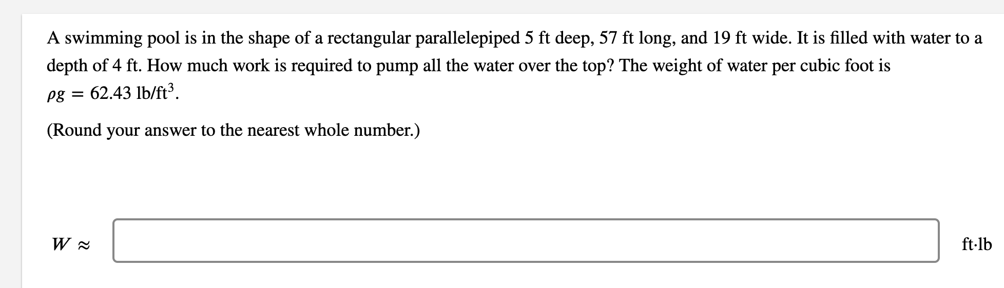 Solved A swimming pool is in the shape of a rectangular | Chegg.com