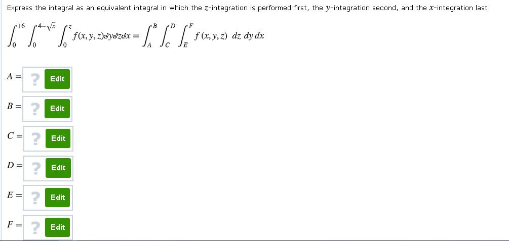 Solved Express the integral as an equivalent integral in | Chegg.com