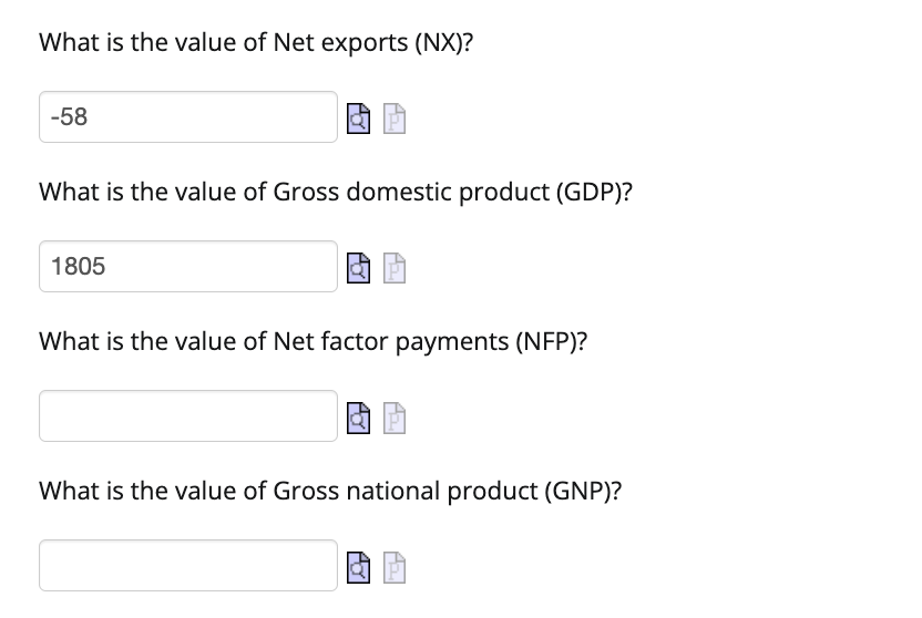 Solved What is the value of Net exports (NX)? What is the | Chegg.com