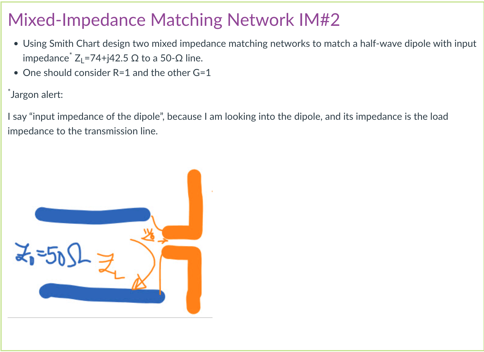 Solved Mixed-Impedance Matching Network IM\#2 - Using Smith | Chegg.com