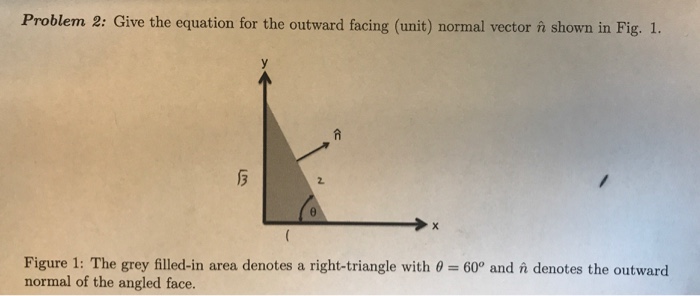 Solved Give the equation for the outward facing (unit) | Chegg.com