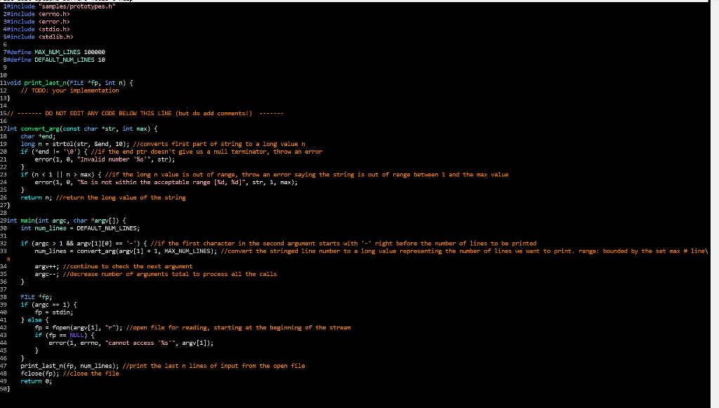 I need help ASAP implementing a C programming | Chegg.com