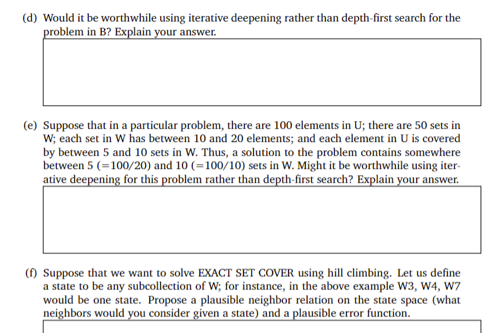 Solved = Problem 6. Search Recall the EXACT SET COVER | Chegg.com