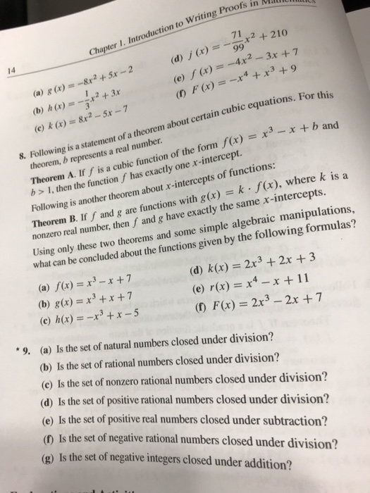 Solved Chapter 1. Introduction to Writing Proofs in (d)j | Chegg.com