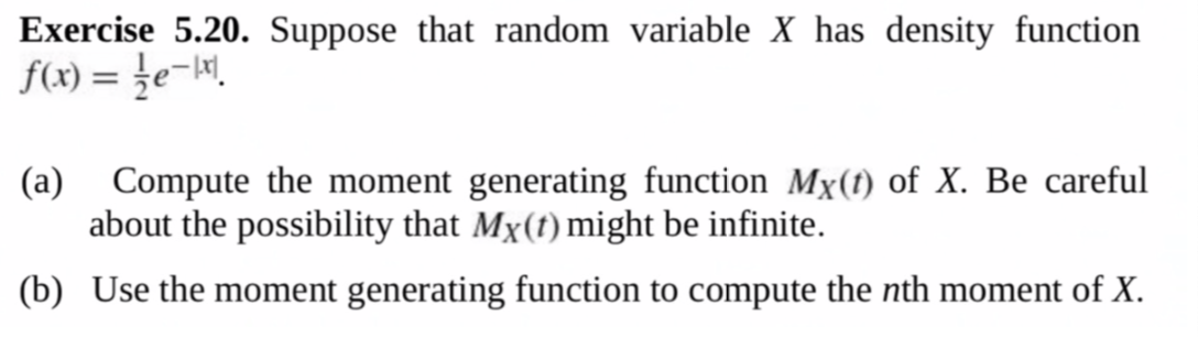 Solved Exercise 5.20. Suppose that random variable X has | Chegg.com
