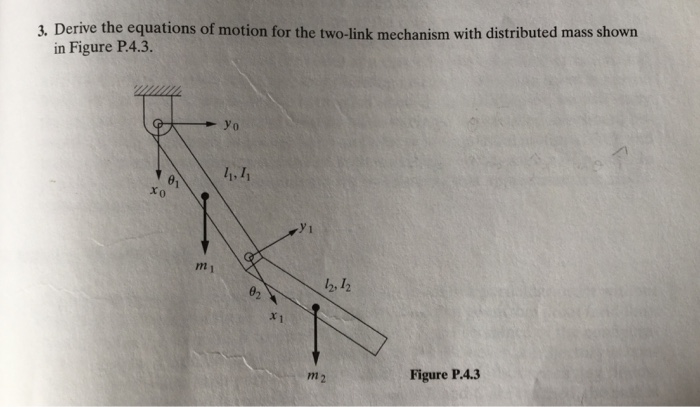 Solved 3. Derive the equations of motion for the two-link | Chegg.com