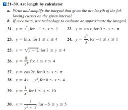 Solved 21-30. Are length by calculator a. Write and simplify | Chegg.com