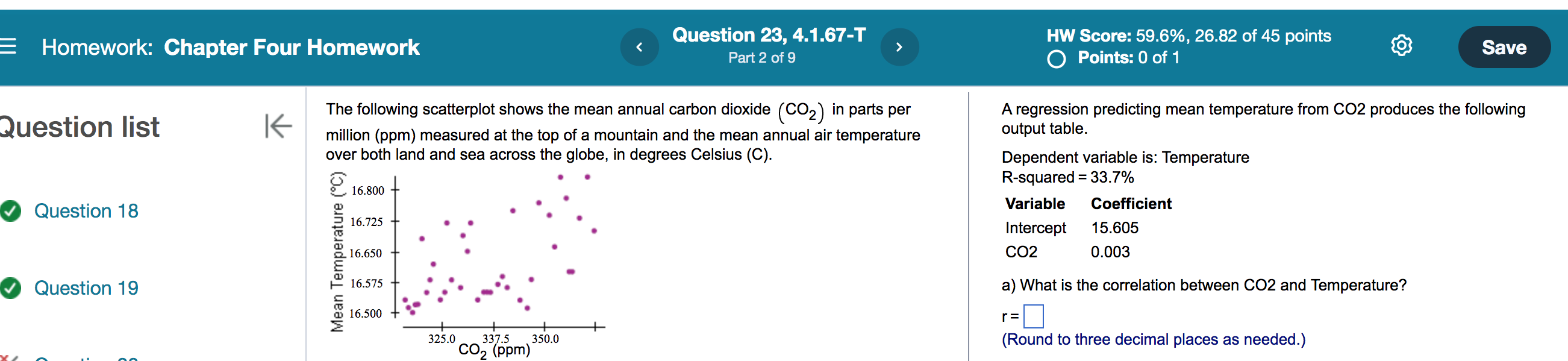 Solved Question list Question 18 Question 19 | Chegg.com