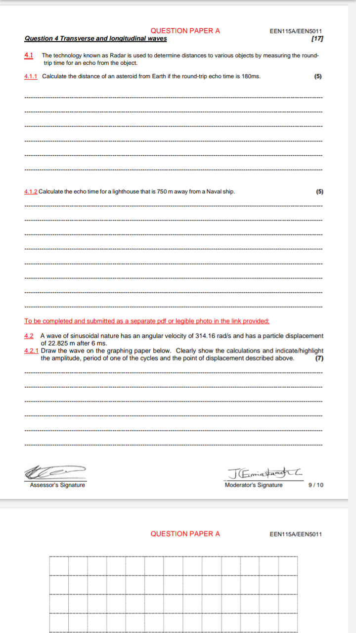 Solved QUESTION PAPER A Question 4 Transverse and | Chegg.com